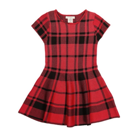 My Michelle | Dresses | My Michelle Girls Red Black Short Sleeve Plaid ...